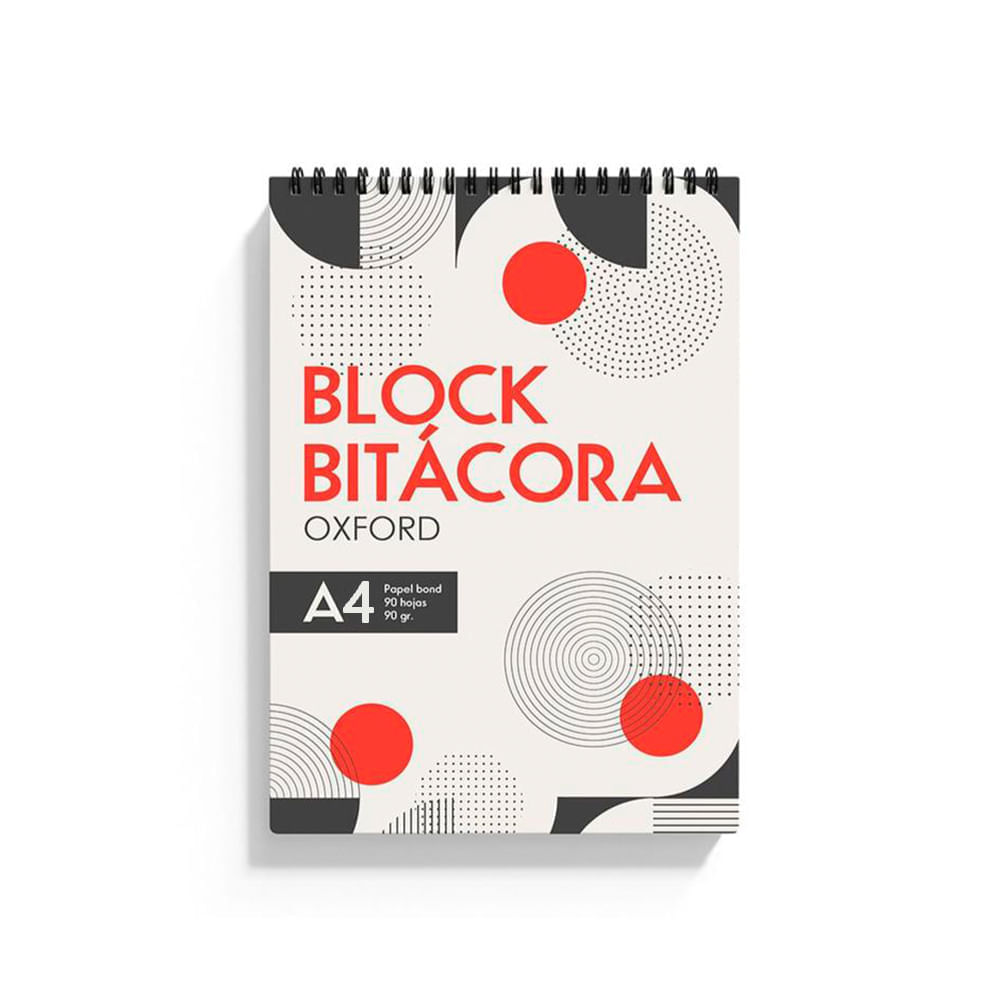 Block Bitácora Anillado A4 90gr. (90 Hojas) | Dos x Tres