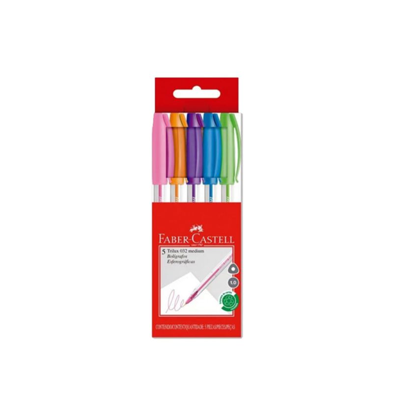 Bolígrafo Trilux 032-M Estuche X 05 - Faber-Castell